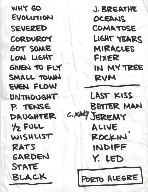 Pearl Jam Concert: November 11, 2011 - Zequinha, Porto Alegre, BRA ...